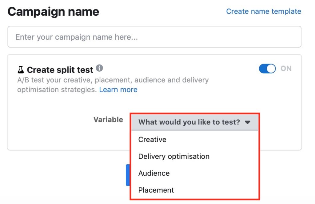Guide To Create Facebook Split Test - Rinteractives